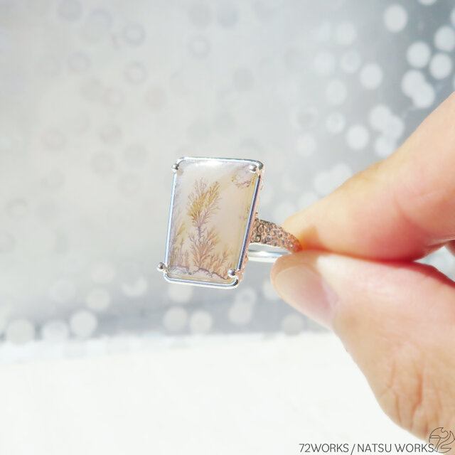 デンドリティック アゲート リング / Dendritic Agate Ring a1 | iichi 日々の暮らしを心地よくするハンドメイドやアンティークのマーケットプレイス