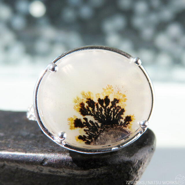 デンドリティック アゲート リング / Dendritic Agate Ring a8 | iichi 日々の暮らしを心地よくするハンドメイドやアンティークのマーケットプレイス