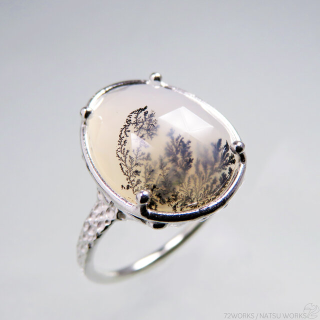 デンドリティック アゲート リング / Dendritic Agate Ring rc | iichi 日々の暮らしを心地よくするハンドメイドやアンティークのマーケットプレイス