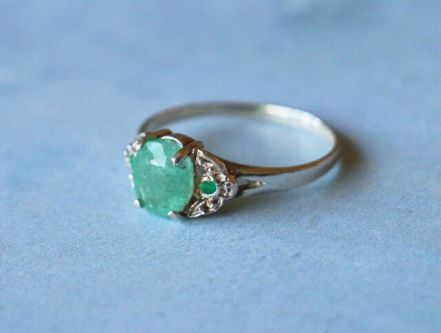 天然石＊パライバトルマリン 指輪＊14号 SV | iichi 日々の暮らしを心地よくするハンドメイドやアンティークのマーケットプレイス