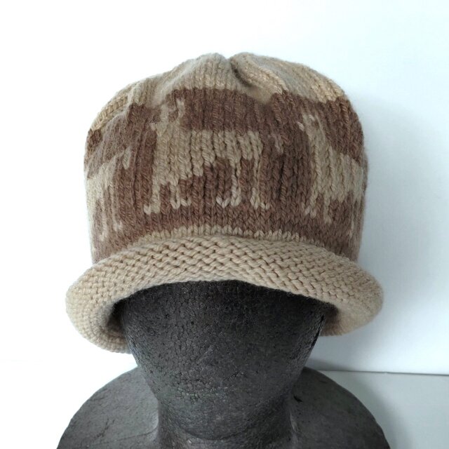 草木染毛糸の手編み帽子 AD-313 | iichi 日々の暮らしを心地よくするハンドメイドやアンティークのマーケットプレイス