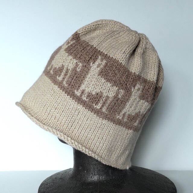 草木染毛糸の手編み帽子 AD-313 | iichi 日々の暮らしを心地よくするハンドメイドやアンティークのマーケットプレイス