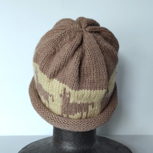 草木染毛糸の手編み帽子 AD-314 | iichi 日々の暮らしを心地よくするハンドメイドやアンティークのマーケットプレイス