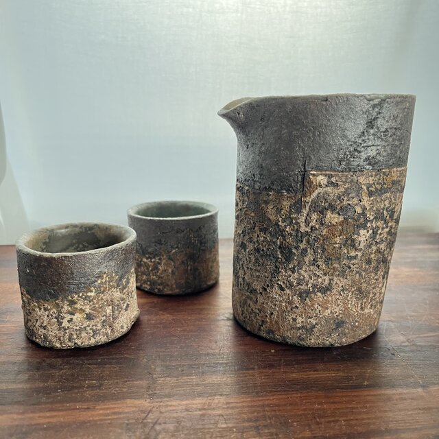 片口カップ 焼締&泥彩&灰釉「背守り」maru | iichi 日々の暮らしを心地よくするハンドメイドやアンティークのマーケットプレイス