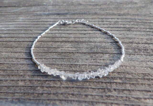*sv925*Harkimer & Karen Silver Dainty Bracelet 氷粒のカレンシルバーブレスレット | iichi 日々の暮らしを心地よくするハンドメイドや ...