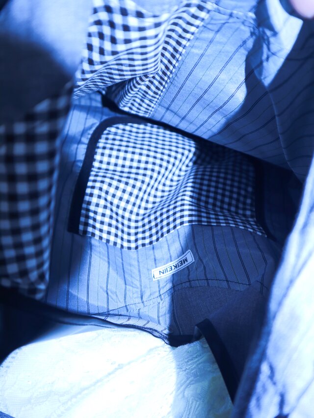 2wayデザインポケットトートバッグ0007GR meikeiin ハンドメイド | iichi 日々の暮らしを心地よくするハンドメイドやアンティークのマーケットプレイス