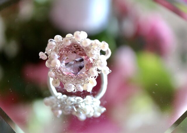 スワロのフラワーネストリング sterling silver | iichi 日々の暮らしを心地よくするハンドメイドやアンティークのマーケットプレイス