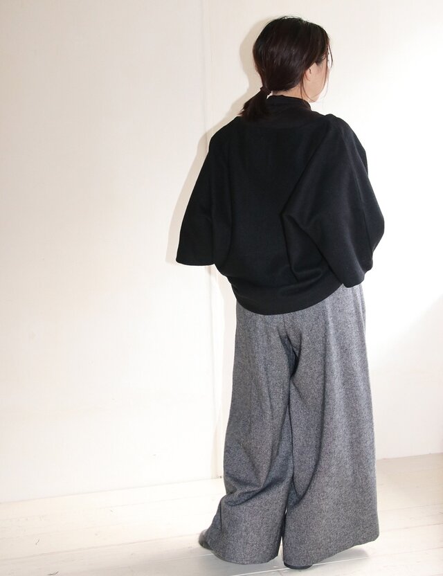 コットンツィードのワイドパンツ | iichi 日々の暮らしを心地よくするハンドメイドやアンティークのマーケットプレイス