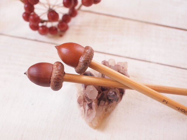 14号編み針 どんぐりの編み針 短め No.65 | iichi 日々の暮らしを心地よくするハンドメイドやアンティークのマーケットプレイス