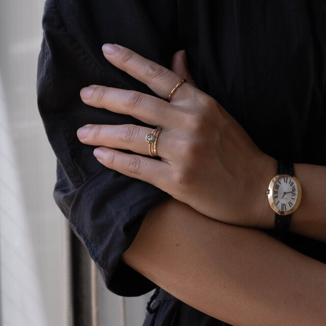 Moon light diamond ring | iichi 日々の暮らしを心地よくするハンドメイドやアンティークのマーケットプレイス