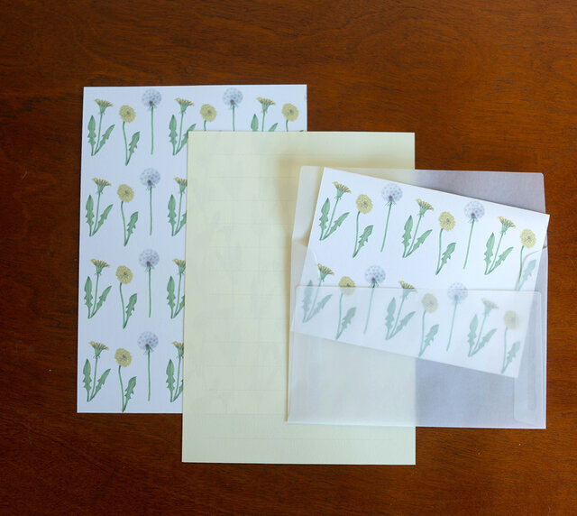 レターセット [TANPOPO] | iichi 日々の暮らしを心地よくするハンドメイドやアンティークのマーケットプレイス