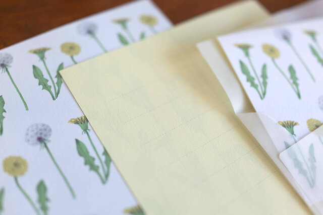 レターセット [TANPOPO] | iichi 日々の暮らしを心地よくするハンドメイドやアンティークのマーケットプレイス