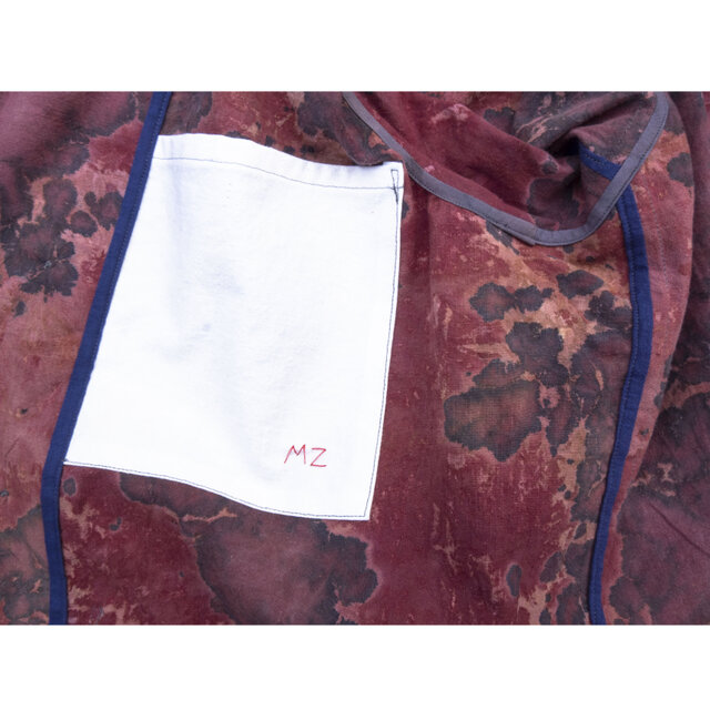 赤紫、ムラ染め日本製デッドストックコットン、ダブルブレストワークジャケットXL MZ original | iichi 日々の暮らしを心地よくするハンドメイドやアンティークのマーケットプレイス