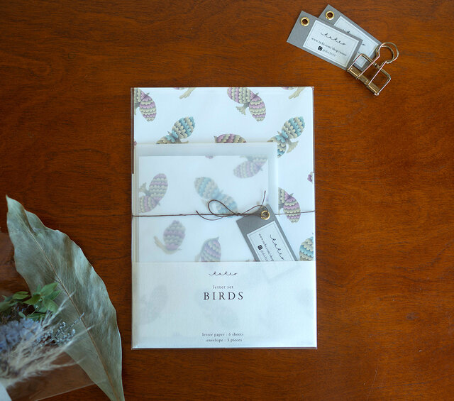 レターセット [BIRDS] | iichi 日々の暮らしを心地よくするハンドメイドやアンティークのマーケットプレイス