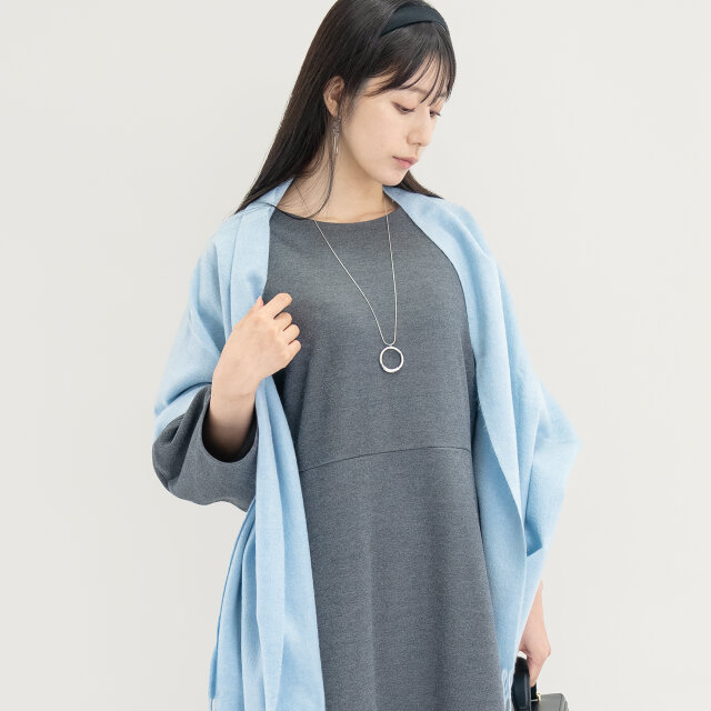+3℃発熱 楽なのにきちんと見える 上質なワンピース フォーマルOK グレー SONIA | iichi 日々の暮らしを心地よくするハンドメイドやアンティークのマーケットプレイス