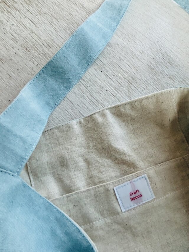 ワンハンドルbag 水色 | iichi 日々の暮らしを心地よくするハンドメイドやアンティークのマーケットプレイス