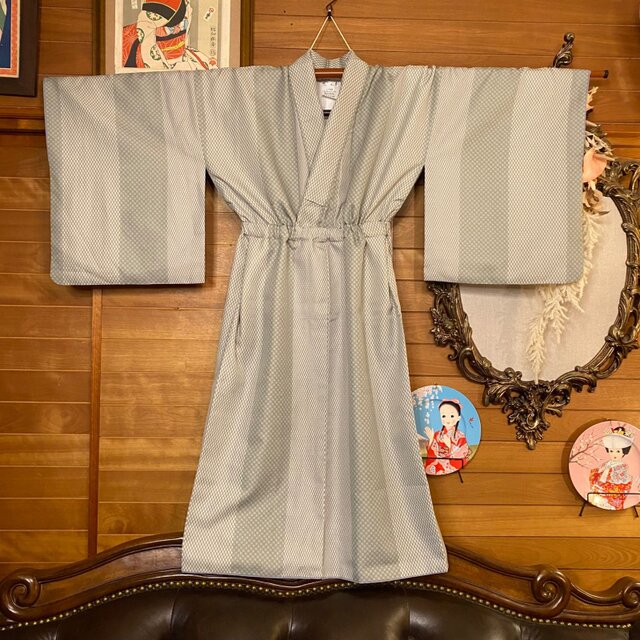 和洋折衷 レトロ 古着 洗える 化繊 着物 和 モダン ハンドメイド リメイク ワンピース ドレス KW-81 | iichi 日々の暮らしを心地よくするハンドメイドやアンティークのマーケットプレイス