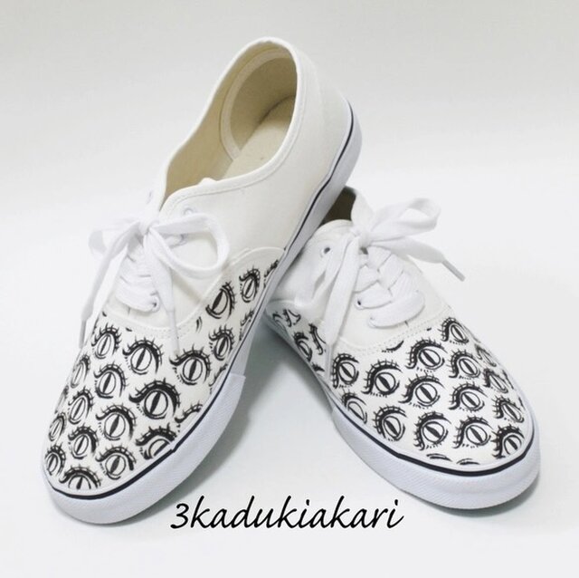 猫目デッキシューズ (22.5cm〜25.5cm・SS〜3Lサイズ) | iichi 日々の暮らしを心地よくするハンドメイドやアンティークのマーケットプレイス