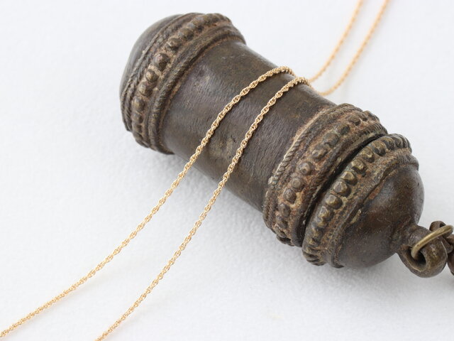 ダブルアズキチェーン 55cm【K18】 | iichi 日々の暮らしを心地よくするハンドメイドやアンティークのマーケットプレイス