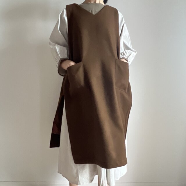 ウールロングベスト | iichi 日々の暮らしを心地よくするハンドメイドやアンティークのマーケットプレイス