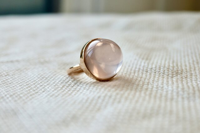 K10[朝露のpink rose]ring | iichi 日々の暮らしを心地よくするハンドメイドやアンティークのマーケットプレイス