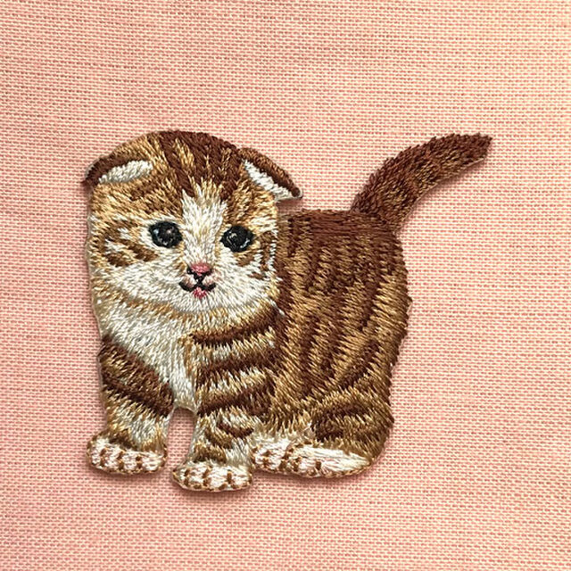 アップリケワッペン ベビーキャット スコティッシュフォールド UI レッドタビー 1883 | iichi 日々の暮らしを心地よくするハンドメイドやアンティークのマーケットプレイス