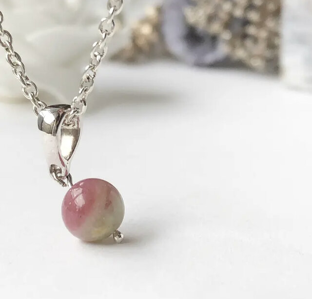 送料無料 ︎限定♡AAAトルマリン8㎜玉ペンダントトップ purecubic | iichi 日々の暮らしを心地よくするハンドメイドやアンティークのマーケットプレイス