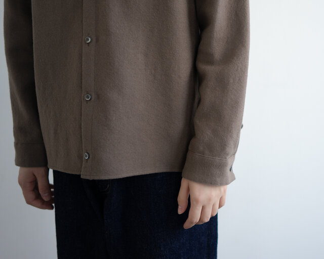 ウールコットンラグランオープンシャツ/chocolate chip | iichi 日々の暮らしを心地よくするハンドメイドやアンティークのマーケットプレイス
