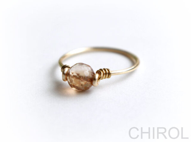 トパーズ ( ブラウン) リング / 14kgf | iichi 日々の暮らしを心地よくするハンドメイドやアンティークのマーケットプレイス