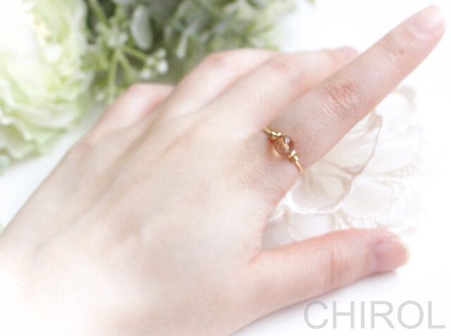 トパーズ ( ブラウン) リング / 14kgf | iichi 日々の暮らしを心地よくするハンドメイドやアンティークのマーケットプレイス