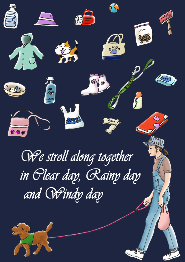 14犬種のワンちゃん/裏フリース ストレッチ ジャケット/ハンドクラフト/デザイン変更可/防寒/ネイビー | iichi 日々の暮らしを心地よくするハンドメイドやアンティークのマーケットプレイス