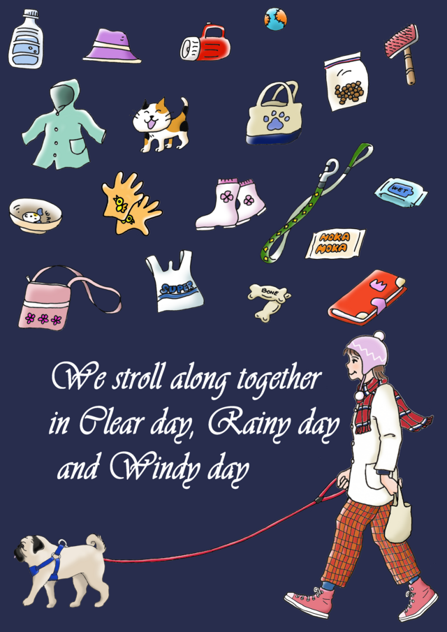 14犬種のワンちゃん/裏フリース ストレッチ ジャケット/ハンドクラフト/デザイン変更可/防寒/ネイビー | iichi 日々の暮らしを心地よくするハンドメイドやアンティークのマーケットプレイス