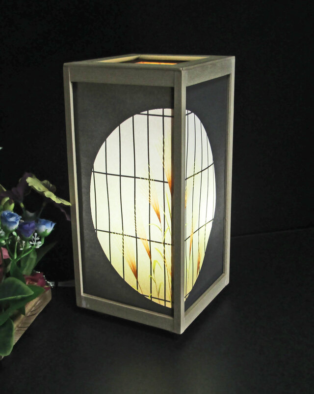 デザイン永久保存フイルム加工済み・桧枠造り 華燭の宿り木／夕べの灯り LED・軽量／GK-025 | iichi 日々の暮らしを心地よくするハンドメイドやアンティークのマーケットプレイス