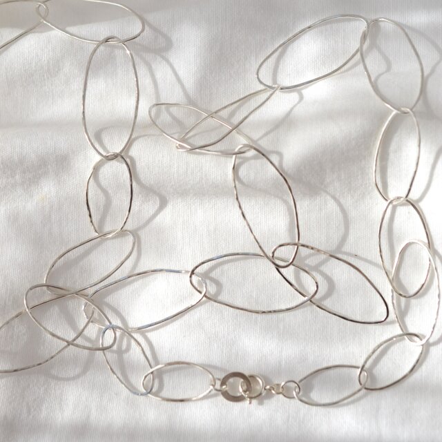 銀の手作りチェーン ロングネックレス －162－ | iichi 日々の暮らしを心地よくするハンドメイドやアンティークのマーケットプレイス
