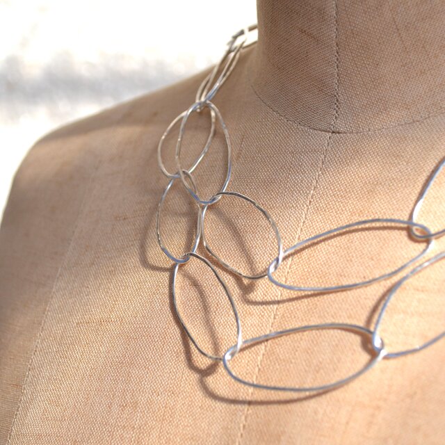 銀の手作りチェーン ロングネックレス －162－ | iichi 日々の暮らしを心地よくするハンドメイドやアンティークのマーケットプレイス