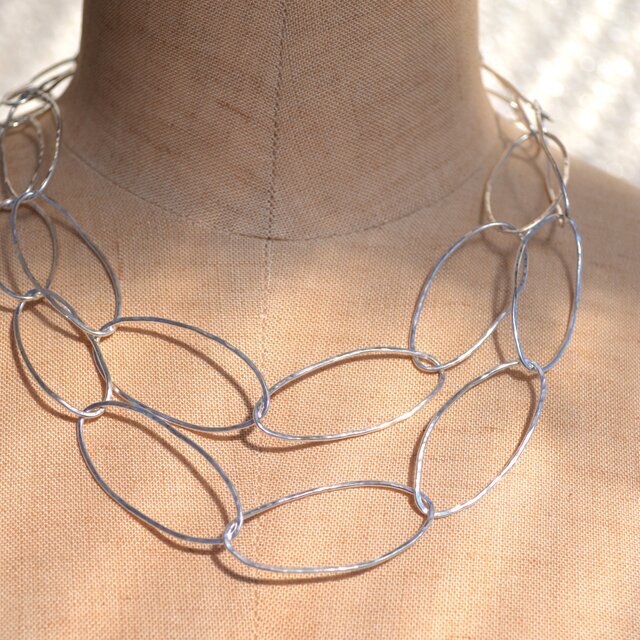 銀の手作りチェーン ロングネックレス －162－ | iichi 日々の暮らしを心地よくするハンドメイドやアンティークのマーケットプレイス