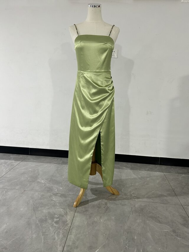 エレガント パーティードレス パーティーワンピース フロントスリット キャミソール カラーストーン 夜会服 発表会など | iichi 日々の ...