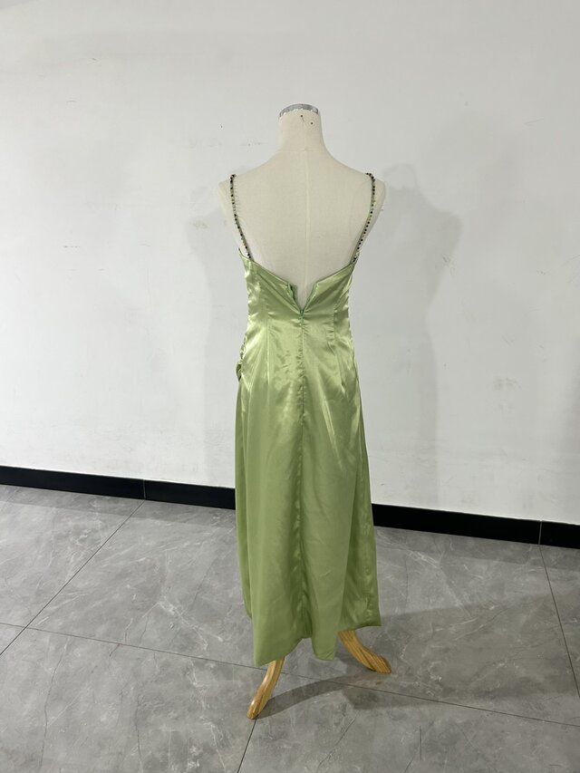 エレガント パーティードレス パーティーワンピース フロントスリット キャミソール カラーストーン 夜会服 発表会など | iichi 日々の ...