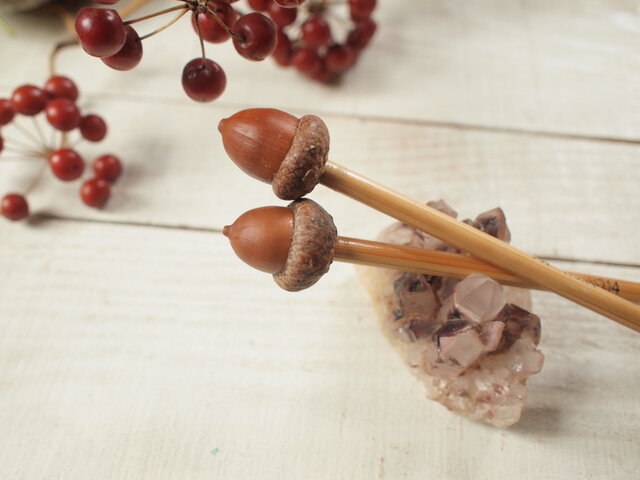 14号編み針 どんぐりの編み針 短め No.72 | iichi 日々の暮らしを心地よくするハンドメイドやアンティークのマーケットプレイス