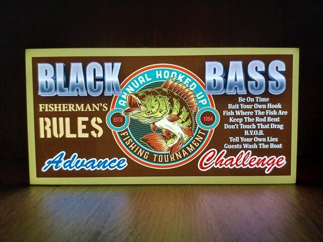 【Lサイズ】バスフィッシング ブラックバス バスプロ 釣り ルアー アウトドア ランプ 看板 置物 雑貨 ライトBOX | iichi 日々の暮らしを心地よくするハンドメイドやアンティークの ...