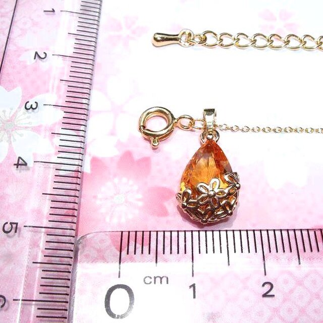 ☆送料無料☆CZ花雫超極細ネックレス（K16GP #1 | iichi 日々の暮らしを心地よくするハンドメイドやアンティークのマーケットプレイス