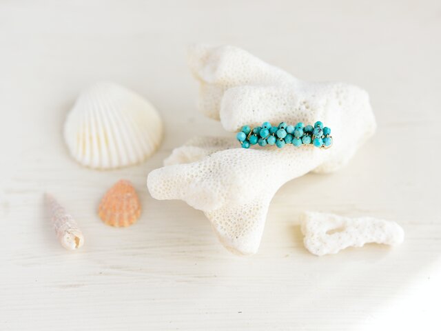 【ブローチ】ターコイズ I | iichi 日々の暮らしを心地よくするハンドメイドやアンティークのマーケットプレイス