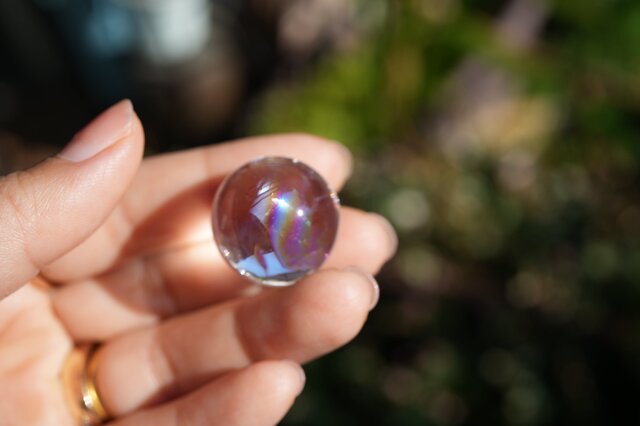波虹色水晶★レインボークォーツ s1027 | iichi 日々の暮らしを心地よくするハンドメイドやアンティークのマーケットプレイス