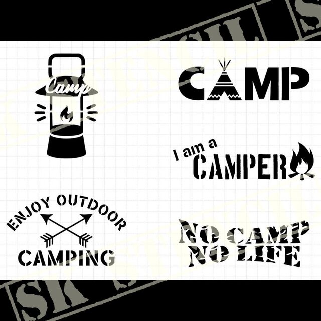 ステンシルシート 【N-151】 | iichi 日々の暮らしを心地よくするハンドメイドやアンティークのマーケットプレイス