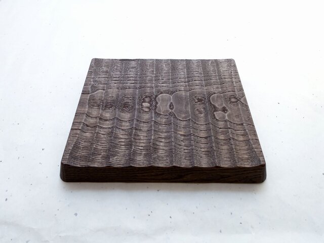 我谷盆 栗 23×20×2.5cm 栗渋染め | iichi 日々の暮らしを心地よくするハンドメイドやアンティークのマーケットプレイス