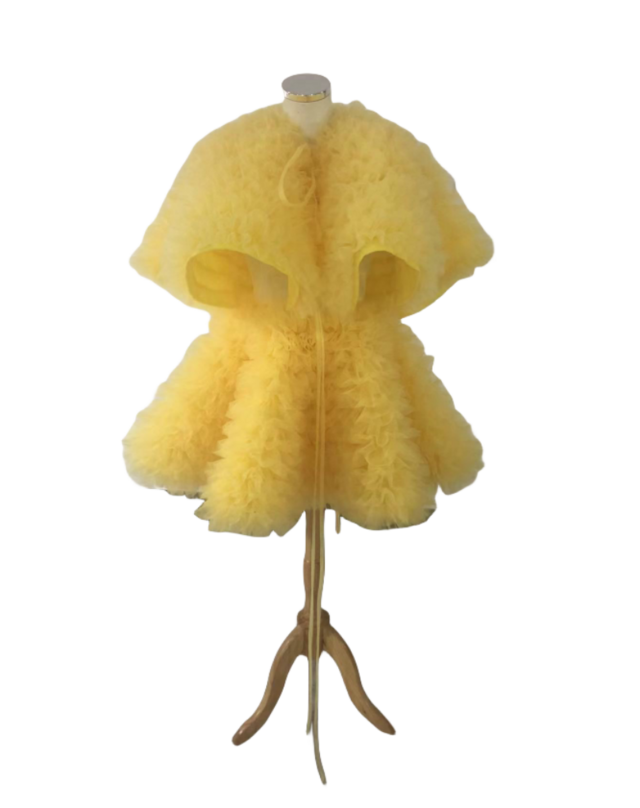 フランス風 可愛い フレアスカート イエロー ポンチョ Vネック 合コン/デート | iichi 日々の暮らしを心地よくするハンドメイドやアンティークのマーケットプレイス