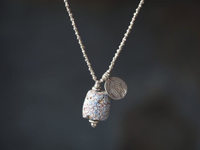 -old Millefiori- silver pendant | iichi 日々の暮らしを心地よくするハンドメイドやアンティークのマーケットプレイス