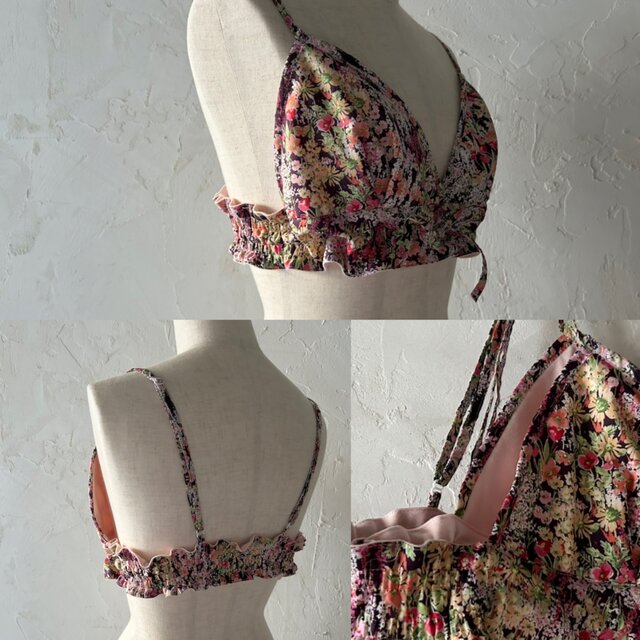 ストレスフリー パット入りブラMサイズ＆ショーツ : : based 02 | iichi 日々の暮らしを心地よくするハンドメイドやアンティークのマーケットプレイス