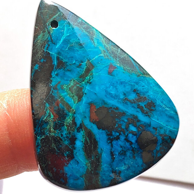 穴あきシャッタカイト[124] 36x27mm 天然石 ／ ルース ／カボション | iichi 日々の暮らしを心地よくするハンドメイドやアンティークのマーケットプレイス