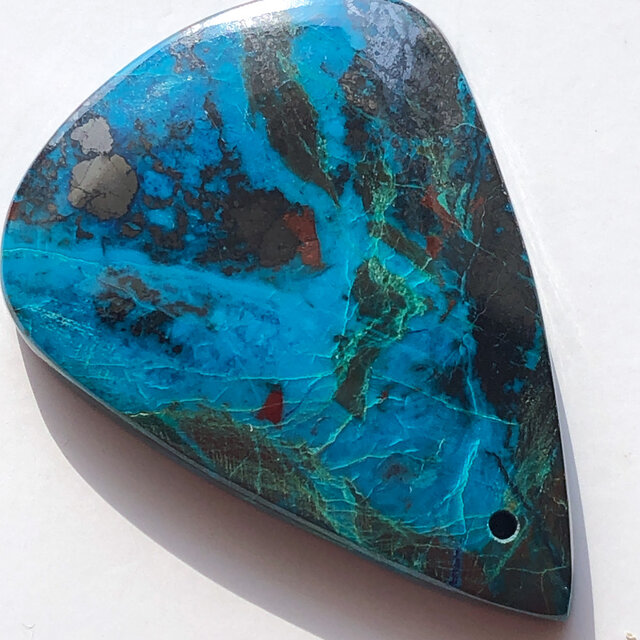 穴あきシャッタカイト[124] 36x27mm 天然石 ／ ルース ／カボション | iichi 日々の暮らしを心地よくするハンドメイドやアンティークのマーケットプレイス